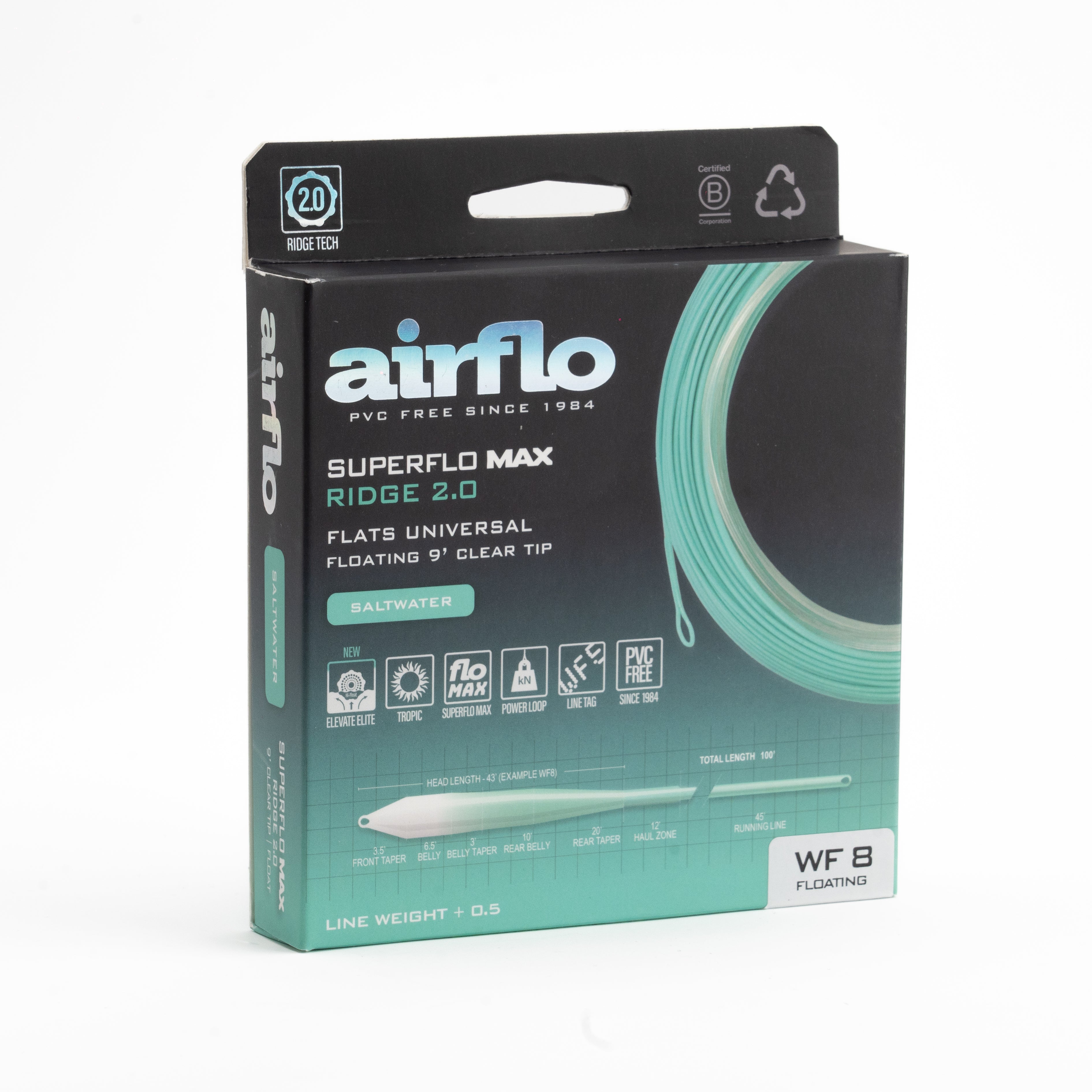 Airflo Superflo Max Ridge 2.0 Flats Universal 9ft Floating Clear Tip ...